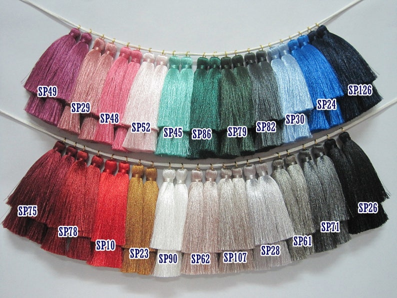 10 Pieces of Double Silk Tassel, Tiered Tassel, Stack Tassel,tassel Set ...