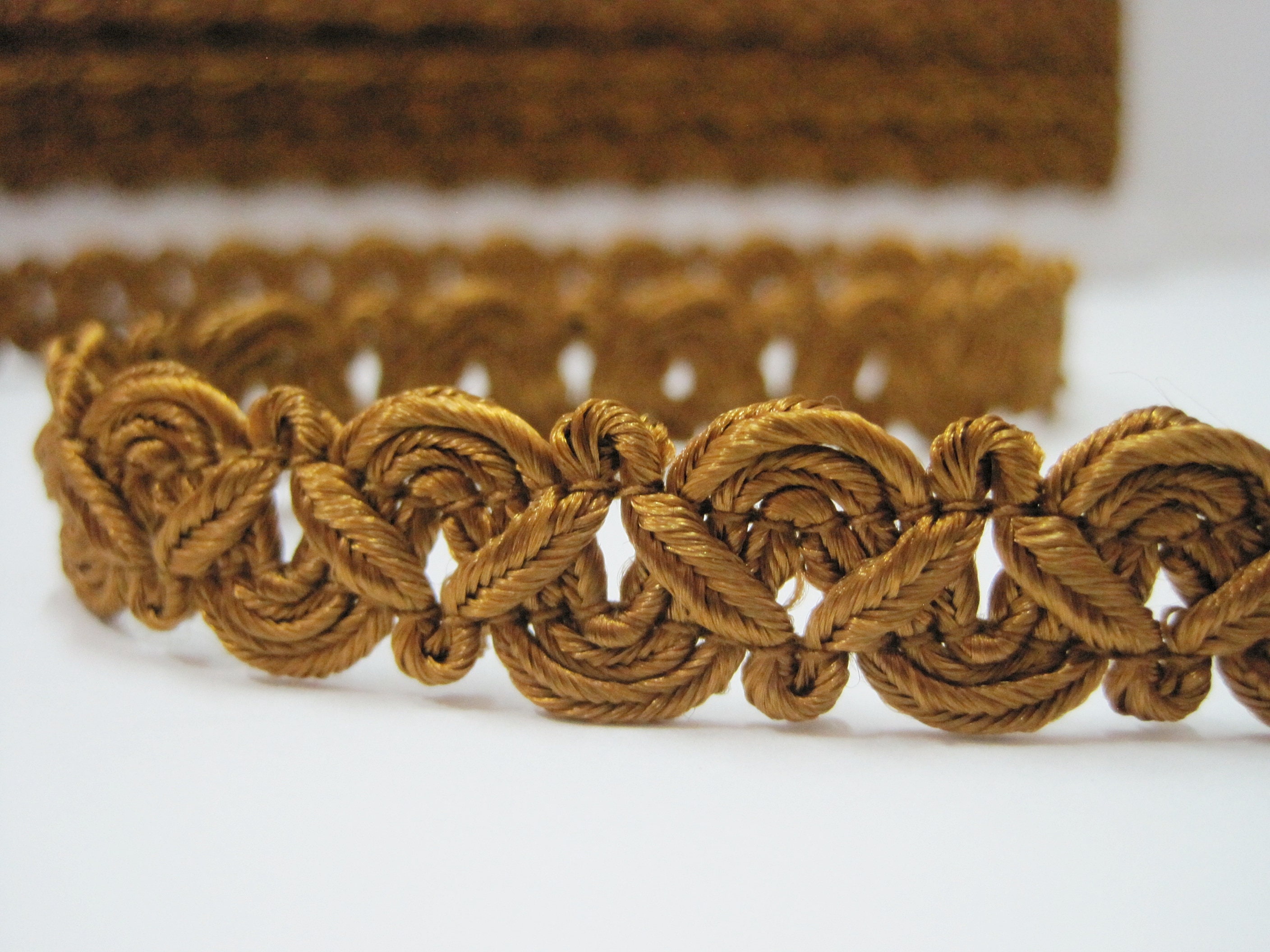 5 Yards Golden Brown Braid Braided Trim Loop Trim Braided | Etsy