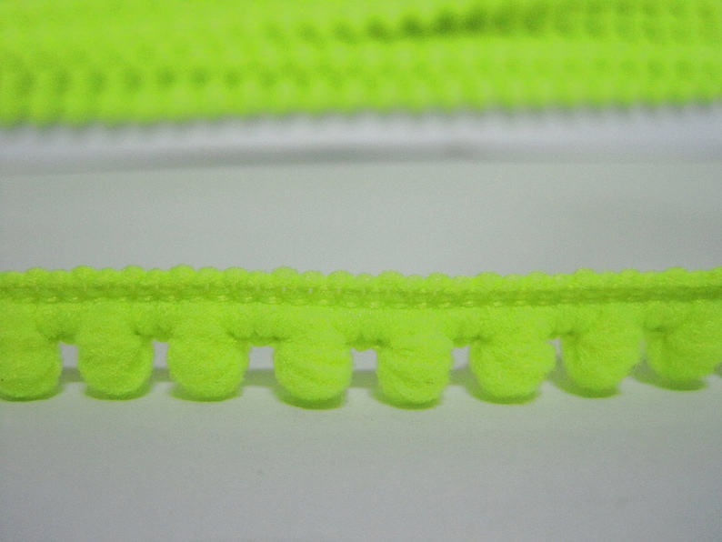 5 Yards Neon Green Pom Pom Trim pom Size 0.5 Cm Mini Pom - Etsy