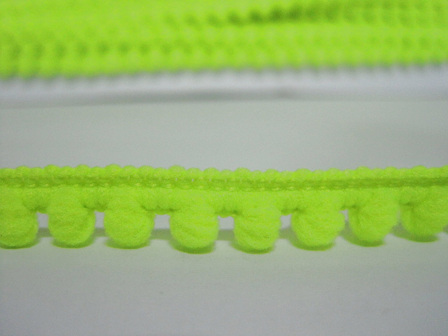 5 Yards Neon Green Pom Pom Trim (pom Size 0.5 Cm), Mini Pom Pom Trim ...