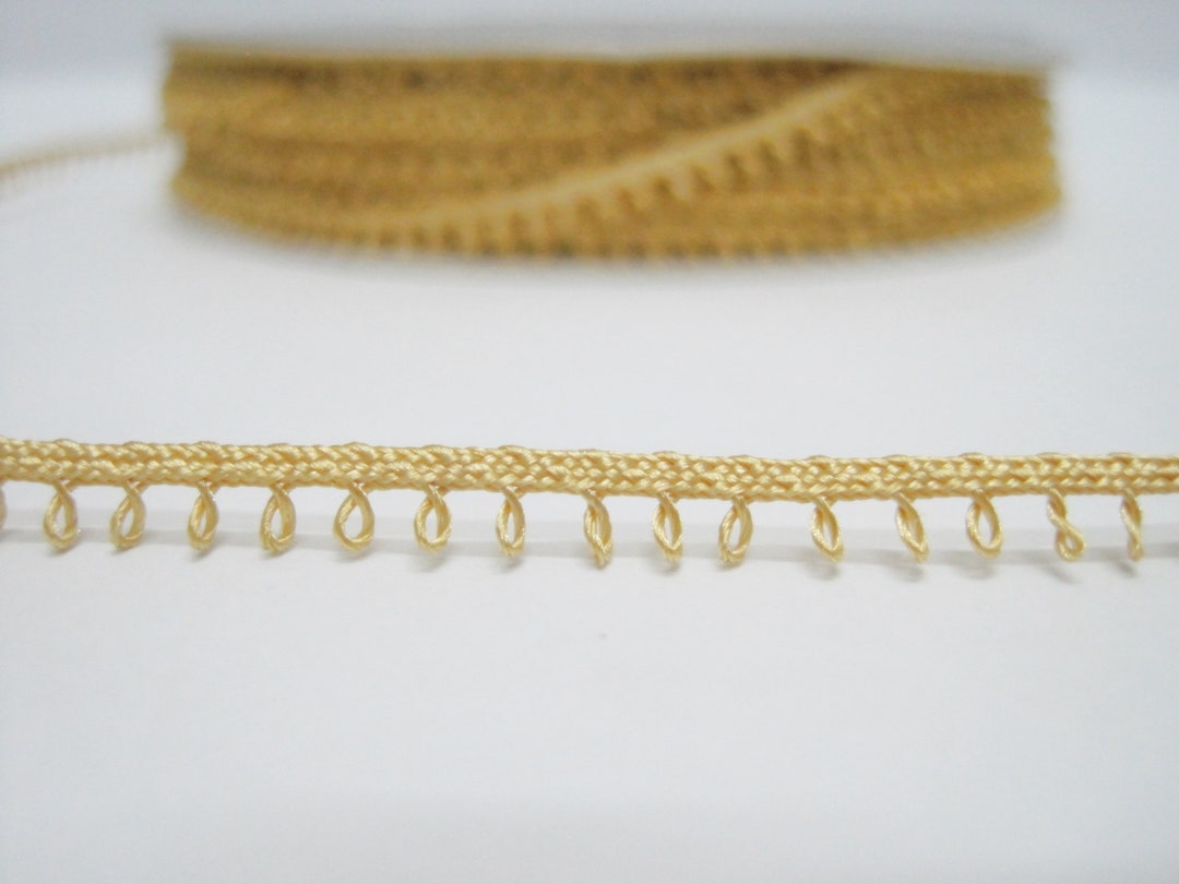 5 Yards Gold Picot Trim, Picot Edge Trim, Picot Edge Ribbon, Picot Lace ...