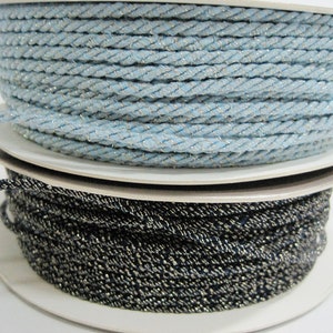 5 Yd 3 Mm Blue Twisted Cord With Gold Metallic, Blue Twisted Cord ...