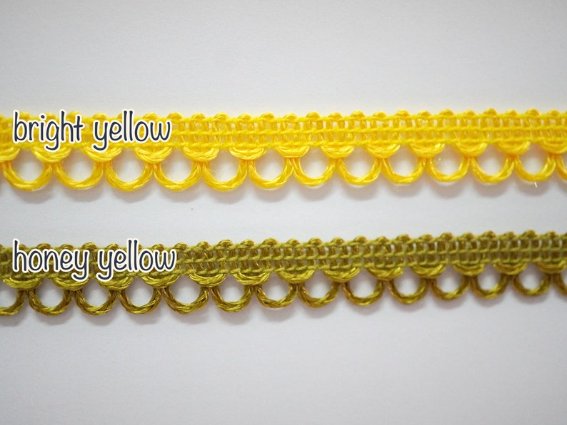 5 Yards Yellow Loop Trim, Yellow Loop Lace Trim, Wholesale Trim, Looped ...