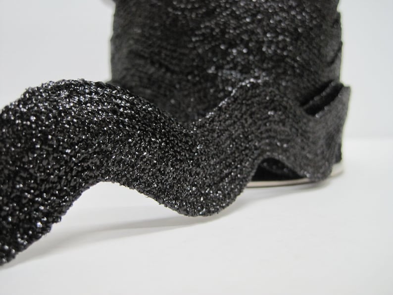 5 Yards Black Jumbo Metallic Rick Rack Trim Metallic Rick | Etsy