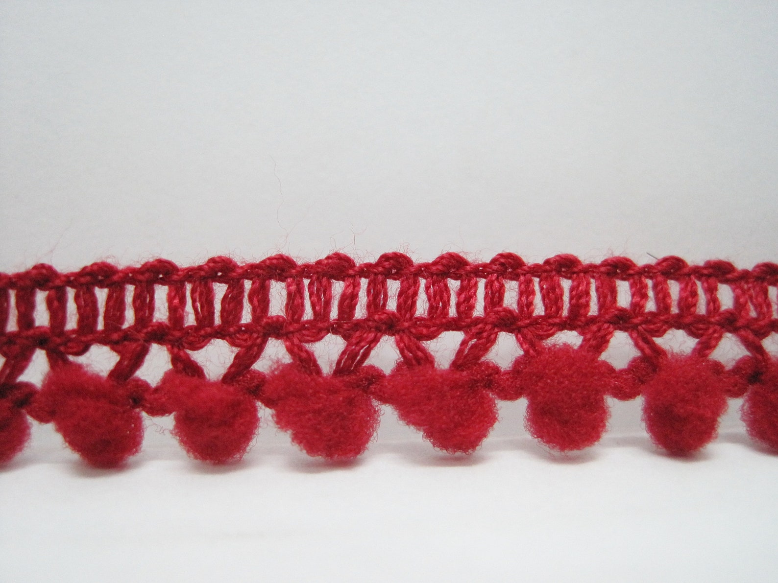 5 Yards Ruby Tiny Pom Pom Trim Mini Pom Pom Trim Tiny Pom | Etsy
