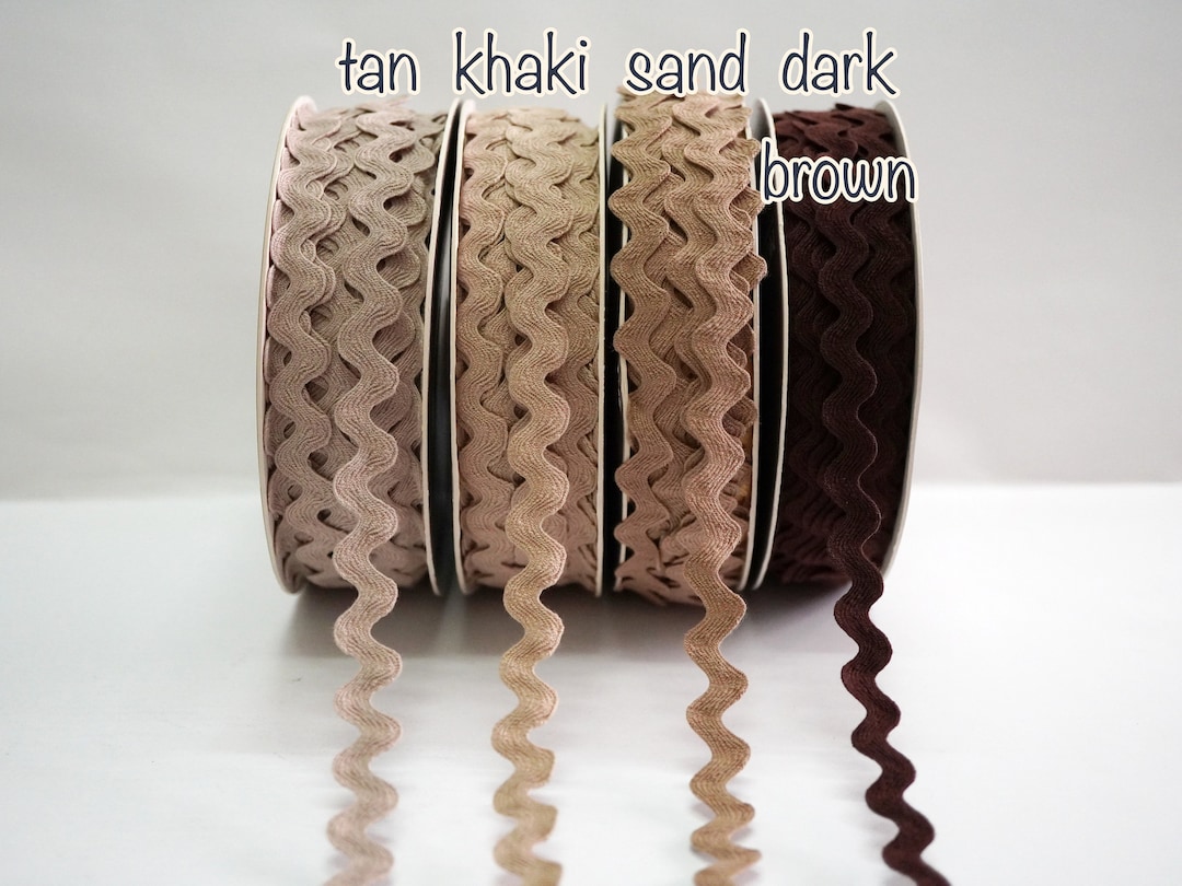 5 Yards 1/2" Brown Matte Rick Rack Trim, Dark Brown Ric Rac Trim, Rick ...