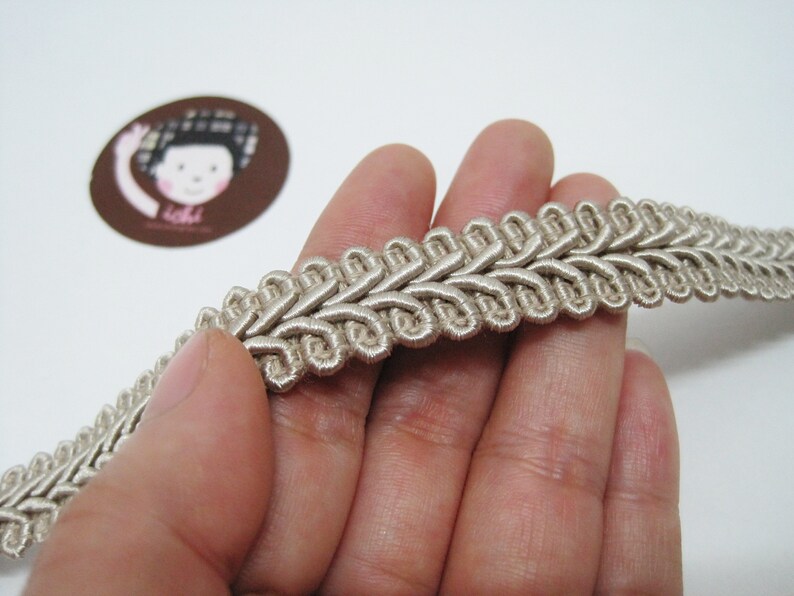 5 Yards 9/16 Warm Gray Gimp Braided Trim Gimp Braid - Etsy