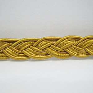 5 Yards 1/4 Classic Gold Braided Trim, Braided Gimp Trim, Scroll Braid ...
