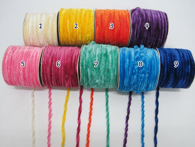 5 Yard of Cream Chenille Cord, Chenille Trim, Velvet Trim, Velvet ...