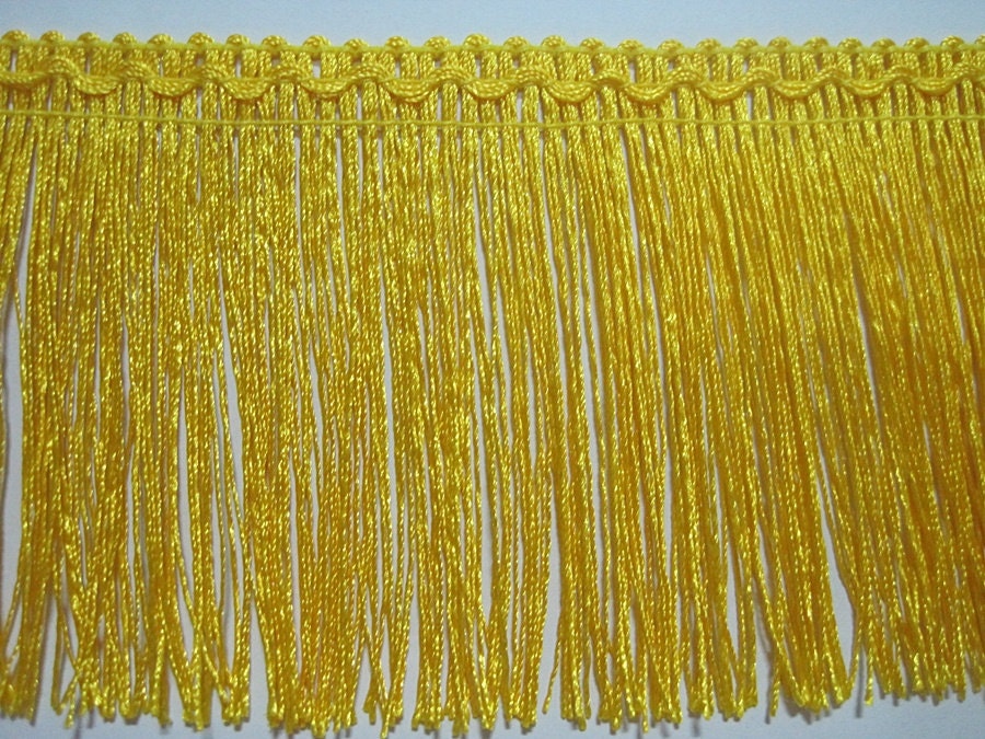 1 Yard 3 Bright Yellow Chainette Fringe Yellow Trim - Etsy