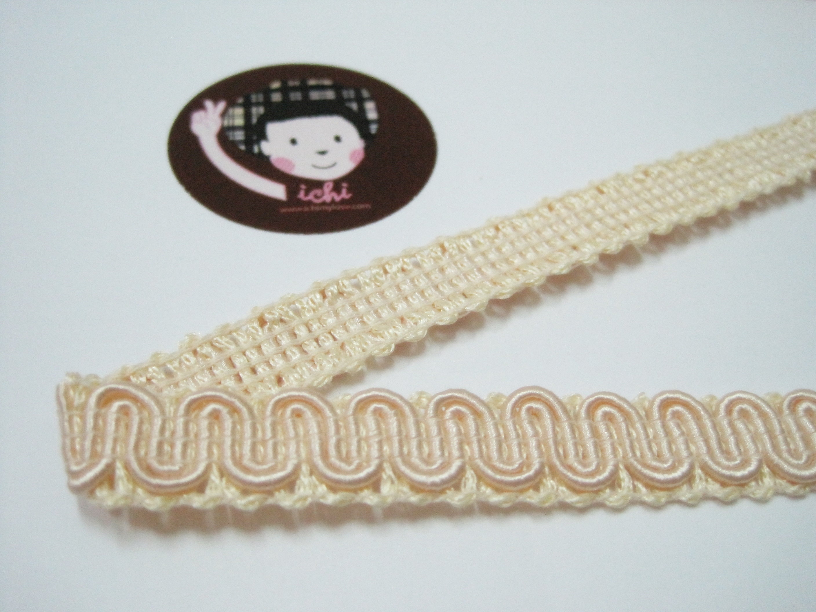 5 Yards 1/2" Vanilla Braided Trim, Gimp Braid, Braided Cord, Braided ...