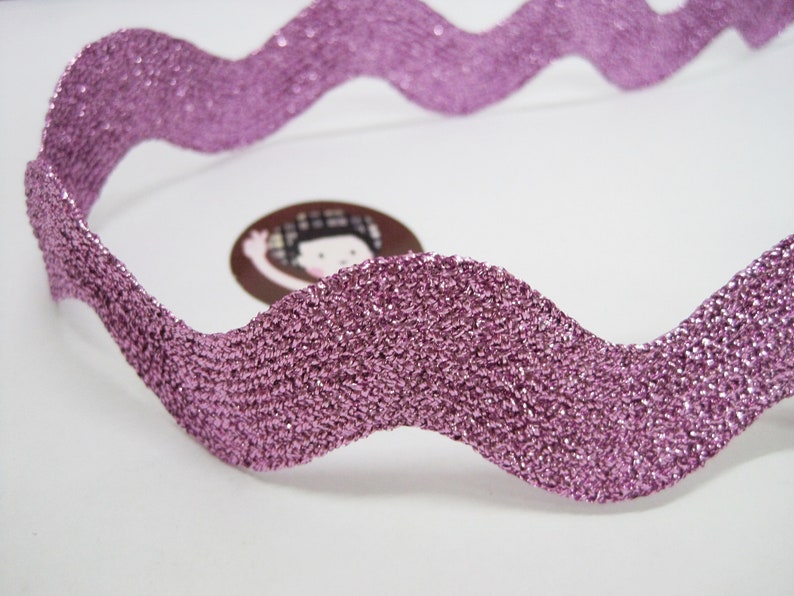 5 Yards Pink Jumbo Metallic Rick Rack Trim Metallic Rick | Etsy