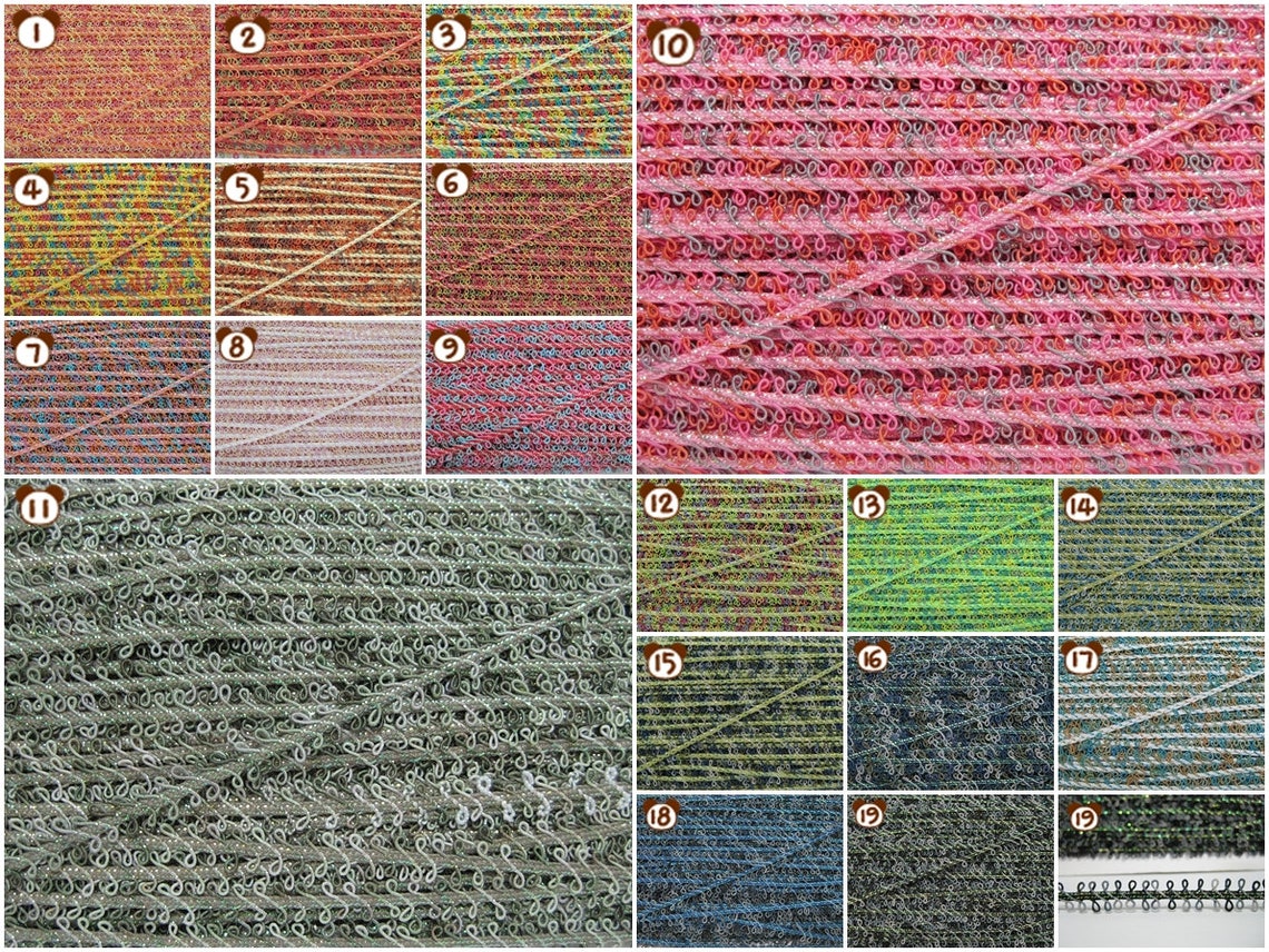 5 Yards Sparkly Multicolored Picot Trim no.9 Picot Edge - Etsy