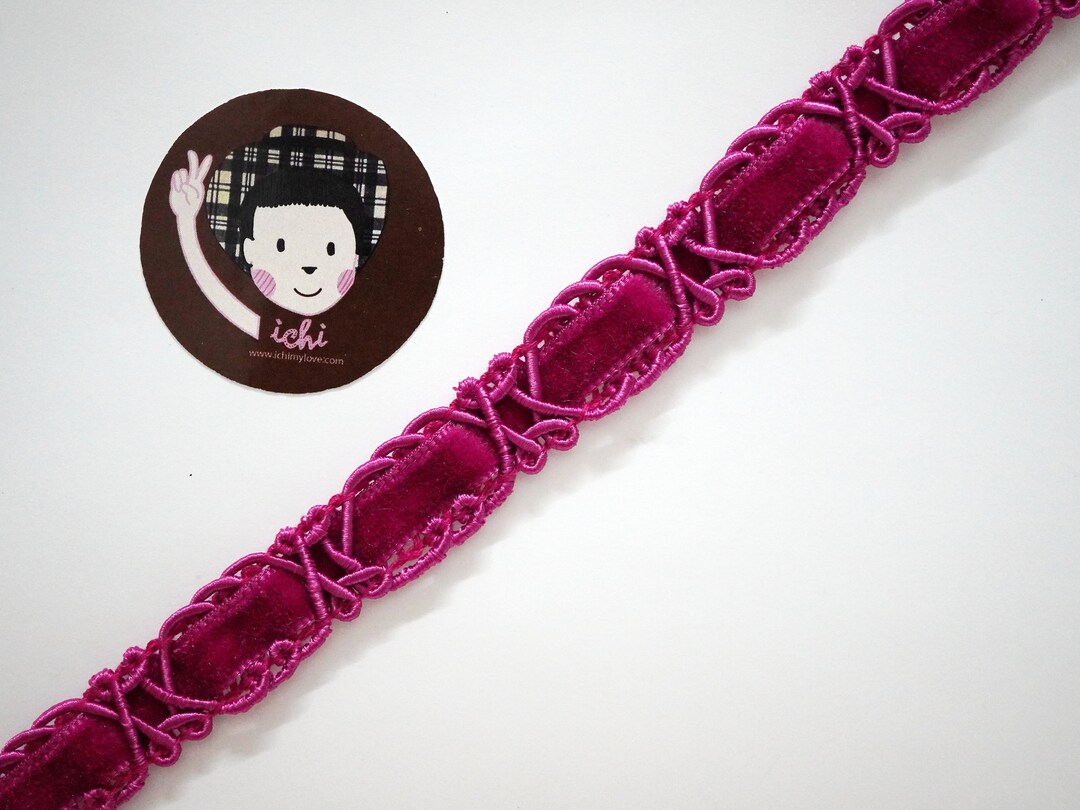 5 Yards 5/8" Hot Pink Braid Trim, Pink Braid Trim, Braided Gimp Trim ...