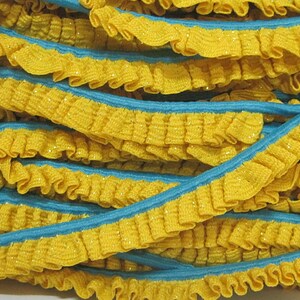 5 Yards 2 Tone Elastic Trim, Ruffle Trim, Elastic Trim, Elastic Ribbon ...