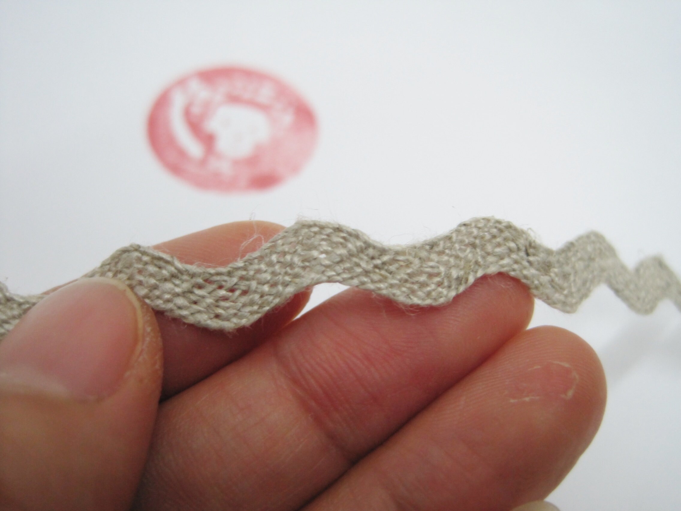 5 Yards 3/8" Linen Rick Rack, Linen Trim, Linen Ribbon, Linen Lace Trim ...