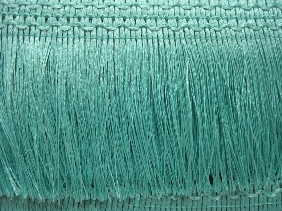 1 Yard 3 Aqua Green Chainette Fringe Green Trim Fringe - Etsy