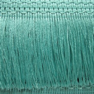 1 Yard 3" Aqua Green Chainette Fringe, Green Trim, Fringe Tassel Trim ...
