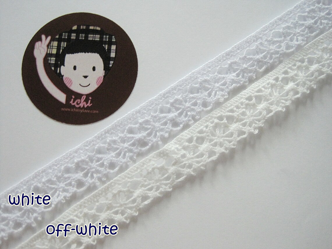 5 Yards 9/16 White Crochet Lace Trims Lace Trim - Etsy