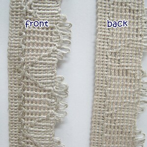 5 Yards 100% Linen Lace, Natural Trim, Wholesale Trims, Linen Lace ...
