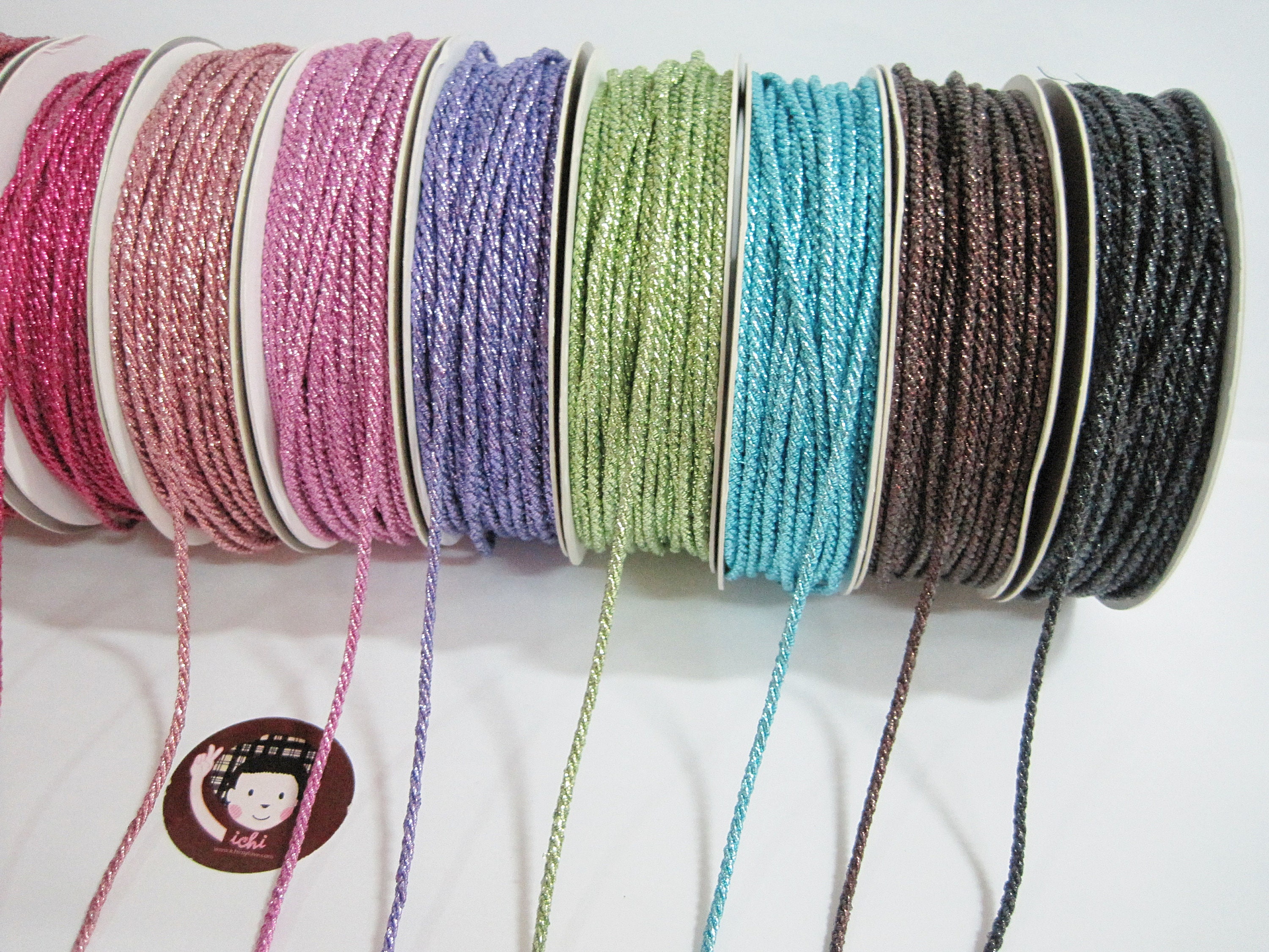 5 Yd 2.5 Mm Green Metallic Twisted Cord, Green Twisted Cord, Braided ...