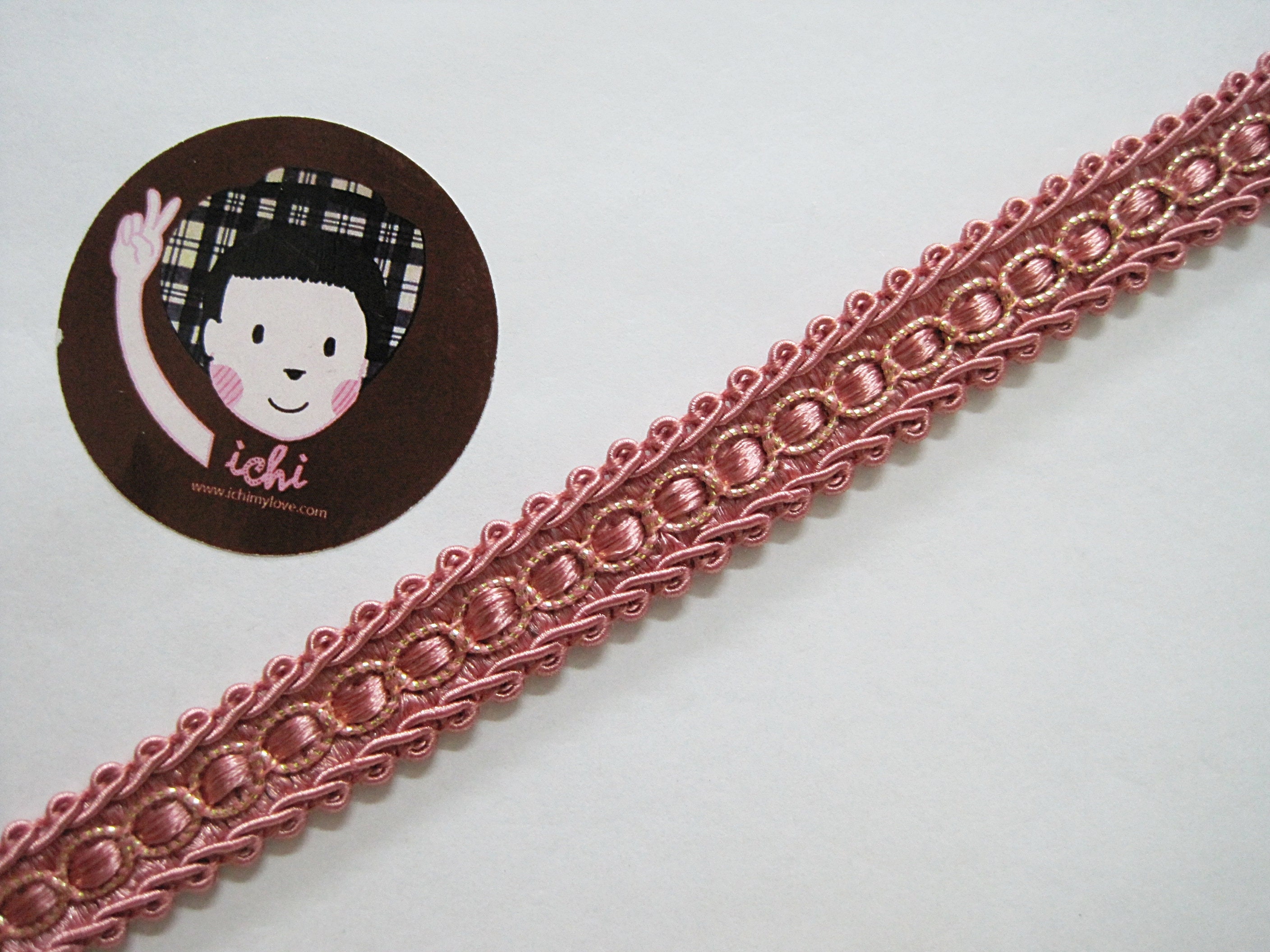 Vintage Pink and Blue Braid Gimp Trim 3 yds Scrapbooking Lace & Trim ...