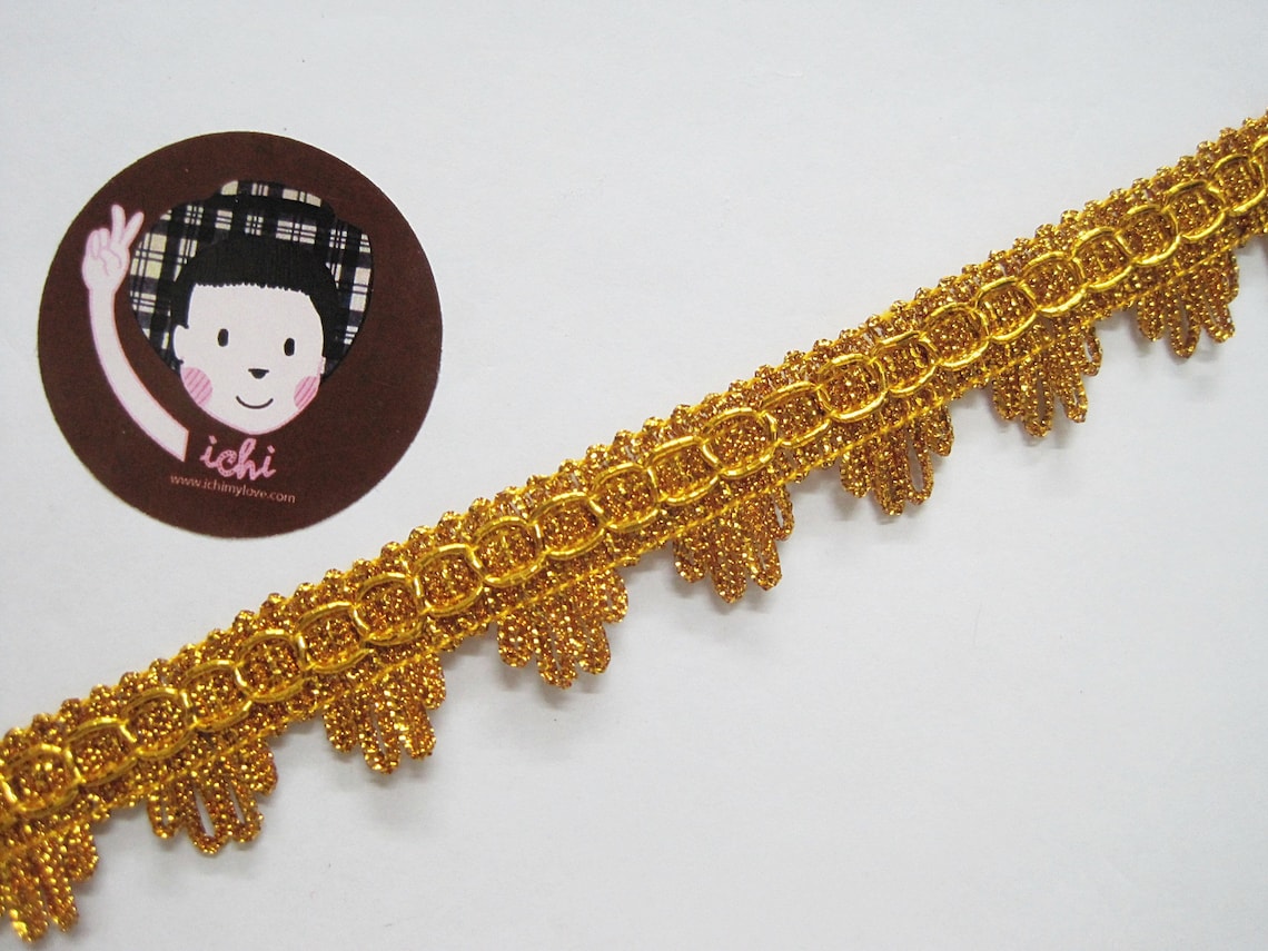 5 Yards 7/8 Dark Gold Metallic Lace Gold Lace Gold - Etsy