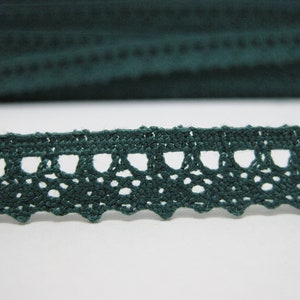 5 Yards 3/8" Green Tone Crochet Lace Trim, Teal Lace Trim, Crochet Lace ...
