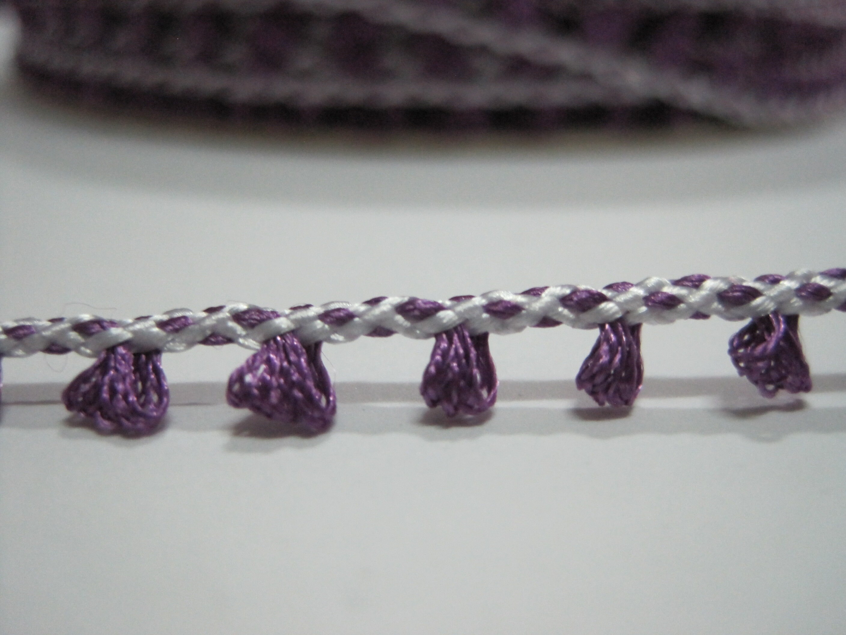5 Yards Violet Picot Trim, Picot Edge Trim, Picot Edge Ribbon, Picot ...