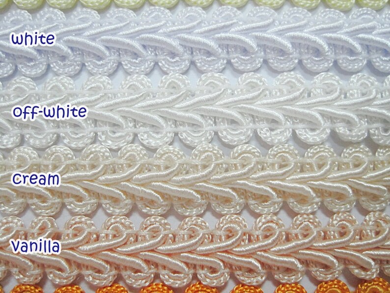 5 Yards 1/2 White Gimp Braided Trim Gimp Braid Braided - Etsy