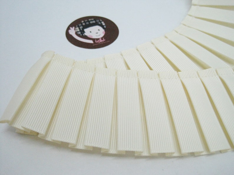 1 Yd 2 Cream Grosgrain Box Pleated Trim Box Pleated - Etsy