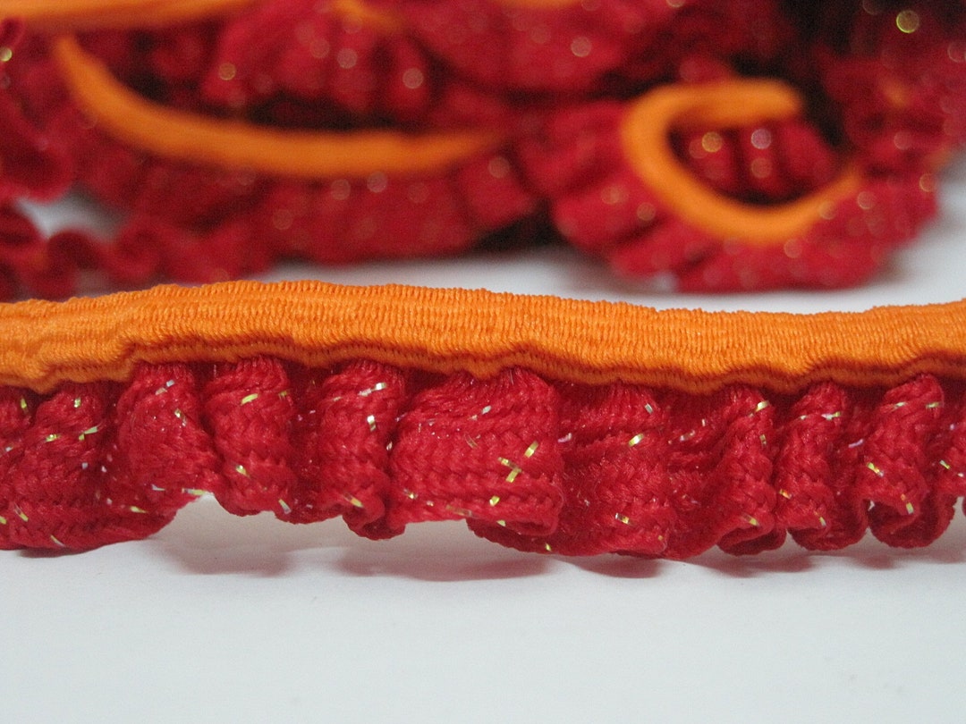 5 Yards 2 Tone Elastic Trim, Ruffle Trim, Elastic Trim, Elastic Ribbon ...