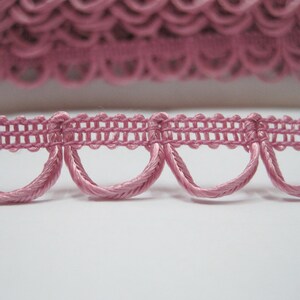 5 Yards Pink Loop Trim, Loop Trim, Braided Trim, Button Looping Trim ...