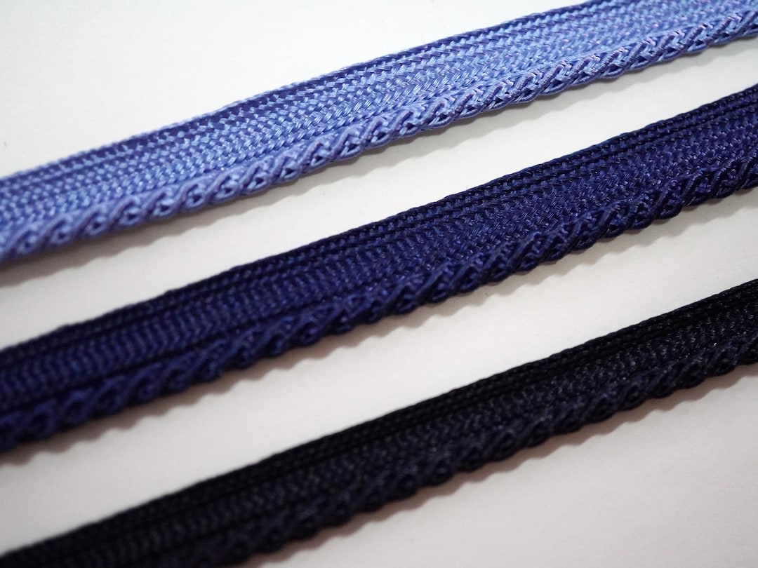 5 Yards Blue Lip Cord Piping, Edge Piping, Decorative Edging, Lip Cord ...