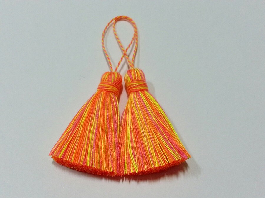 12 Pieces Neon Cotton Tassel Mini Tassel Colorful Tassel - Etsy