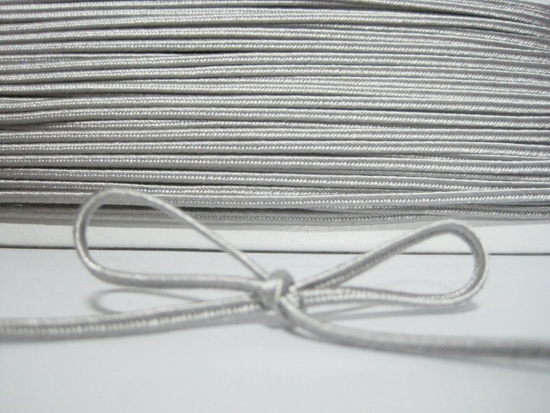 5 Yards 3 Mm Silver Soutache Braid Braided Cord Soutache | Etsy