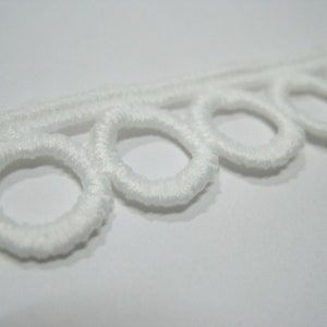 5 Yards Round Loop Lace White Trim Ivory Lace Trim Cotton - Etsy
