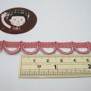 5 Yards Pink Loop Trim, Loop Trim, Braided Trim, Button Looping Trim ...