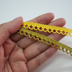 5 Yards Yellow Loop Trim, Yellow Loop Lace Trim, Wholesale Trim, Looped ...