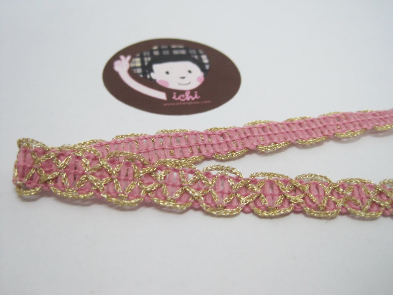 Braid Trim With Gold Metallic Braided Trim Picot Braid Pink - Etsy