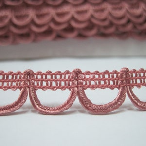 5 Yards Pink Loop Trim, Loop Trim, Braided Trim, Button Looping Trim ...