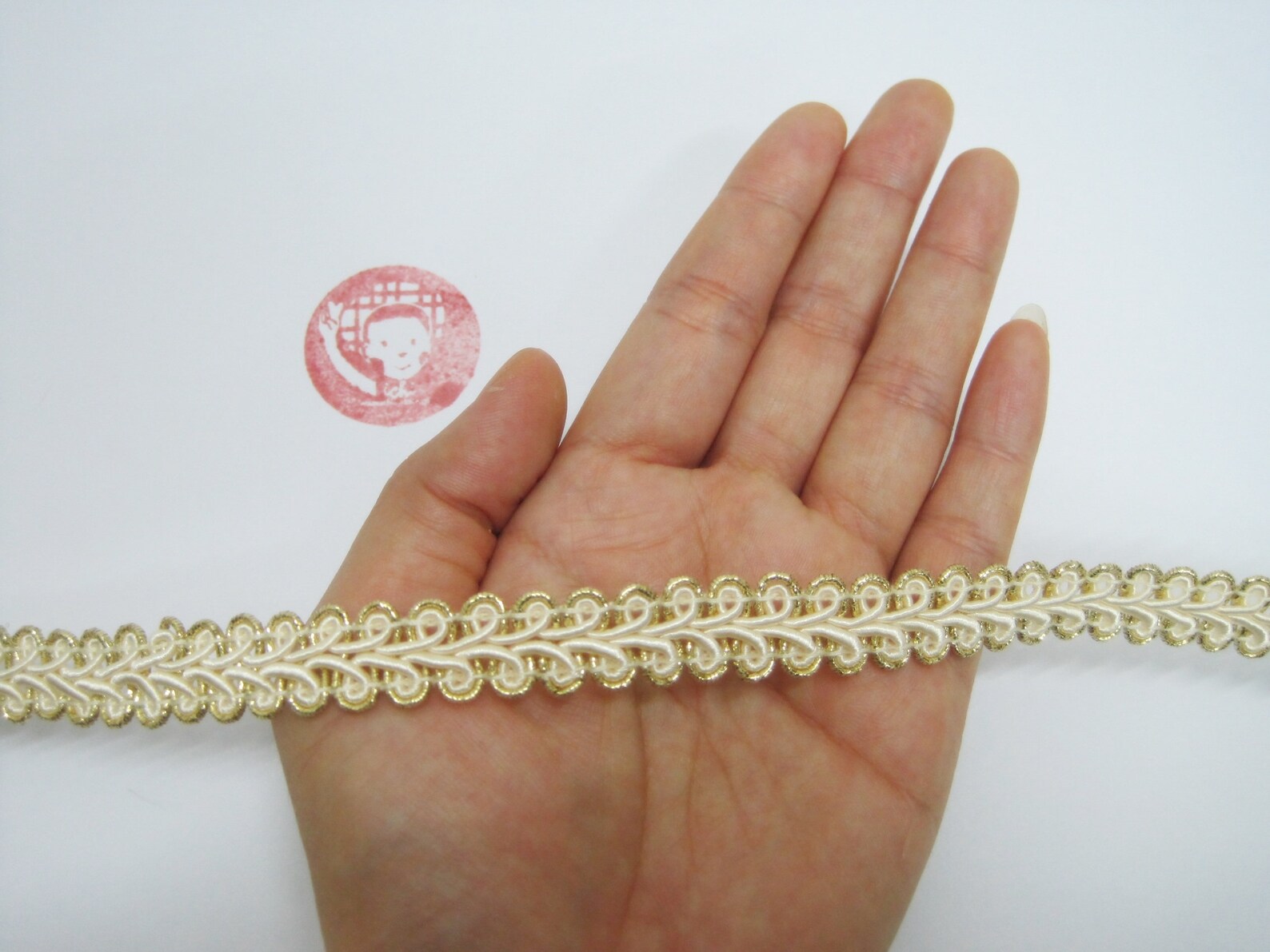 5 Yards 1/2 Cream Gimp Braided Gold Metallic Edge Trim | Etsy