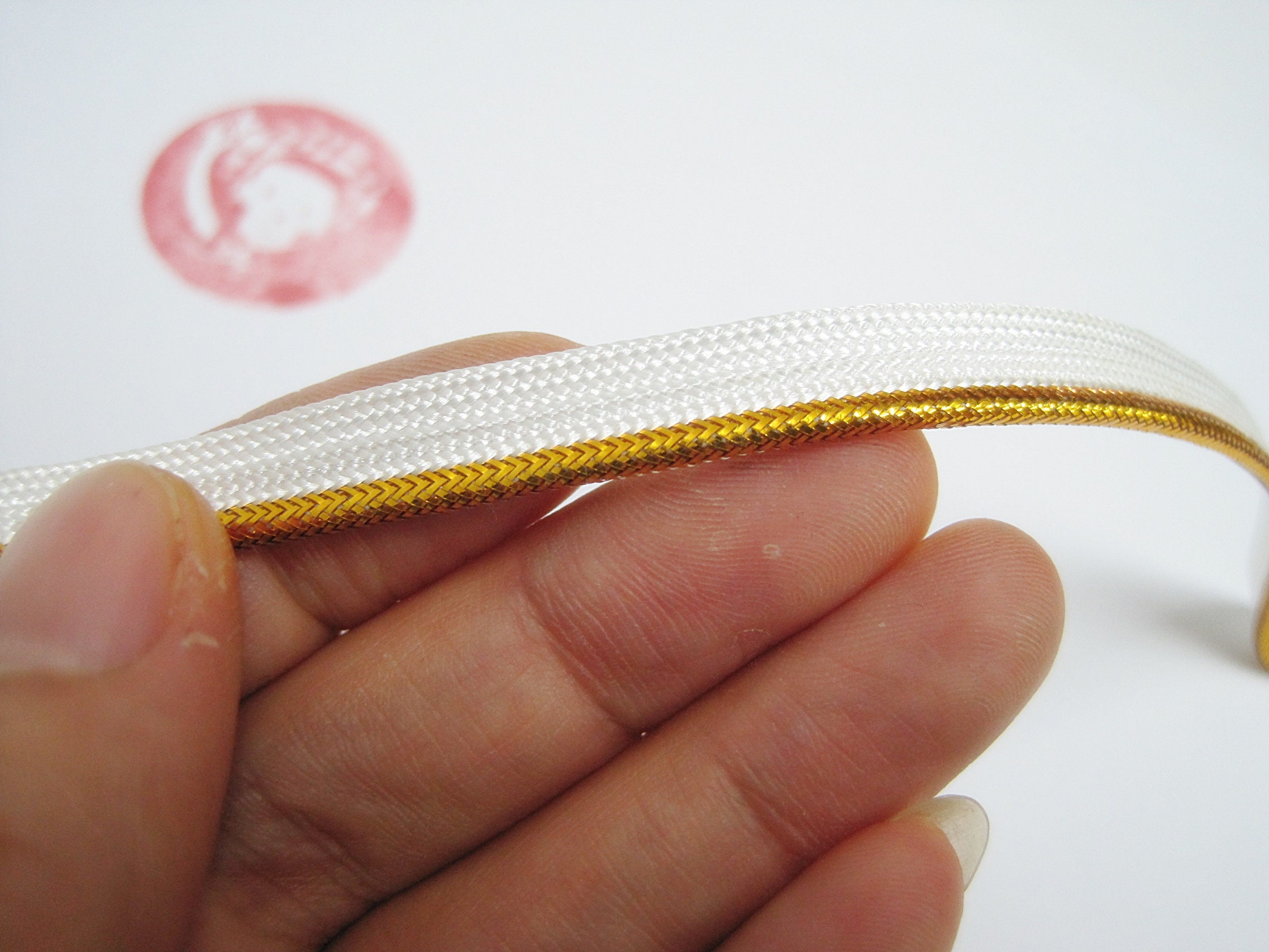 5 Yards White-Gold Metallic Lip Cord Piping edge piping | Etsy