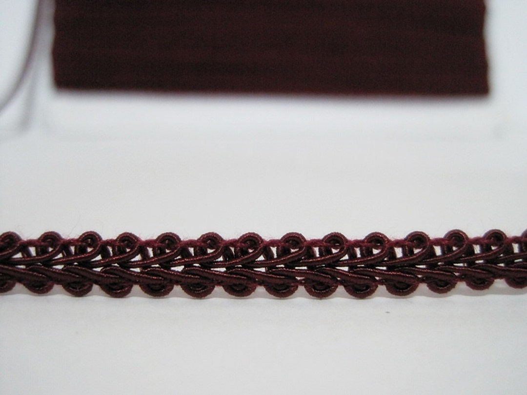 5 Yards 3/16" Burgundy Gimp Braided Trim, Gimp Braid, Braided Cord ...
