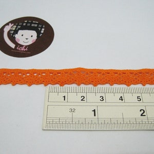 4 Yards Orange Trim, Trim Lot, Lace Trim, Cotton Lace Trim, Pom Pom ...