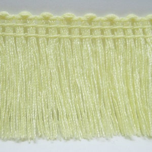 5 Yards Light Yellow Cotton Tassel Trim, Yellow Tassel Fringe ...