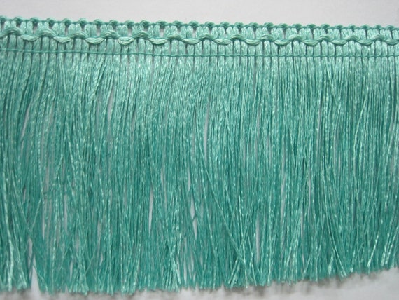 1 Yard 3 Aqua Green Chainette Fringe Green Trim Fringe - Etsy