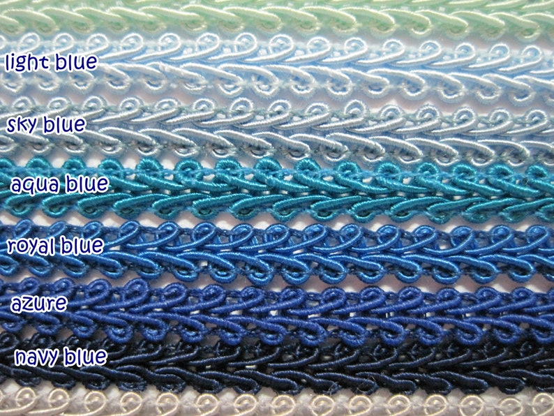 5 Yards 3/16 Light Blue Gimp Braided Trim Gimp Braid | Etsy