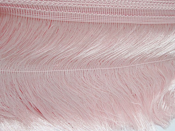 1 Yard 4 to 10 Soft Pink Chainette Fringe Pink | Etsy