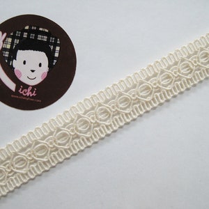 5 Yards 11/16" 100% Cotton Braided Trim, Natural Trim, Ivory Trim ...